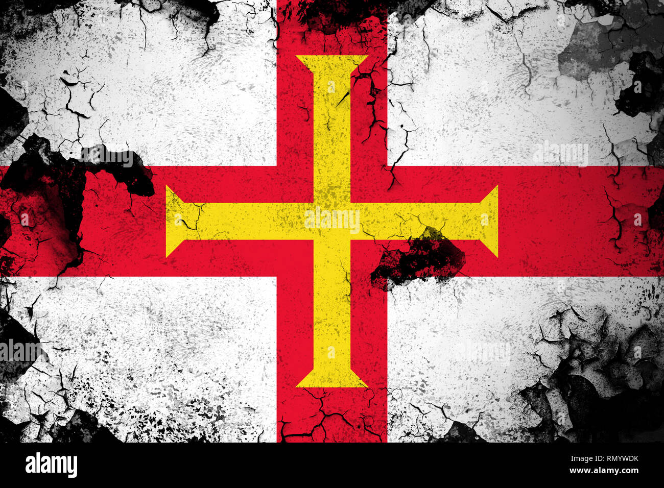 Guernsey grunge and dirty flag illustration. Perfect for background or ...