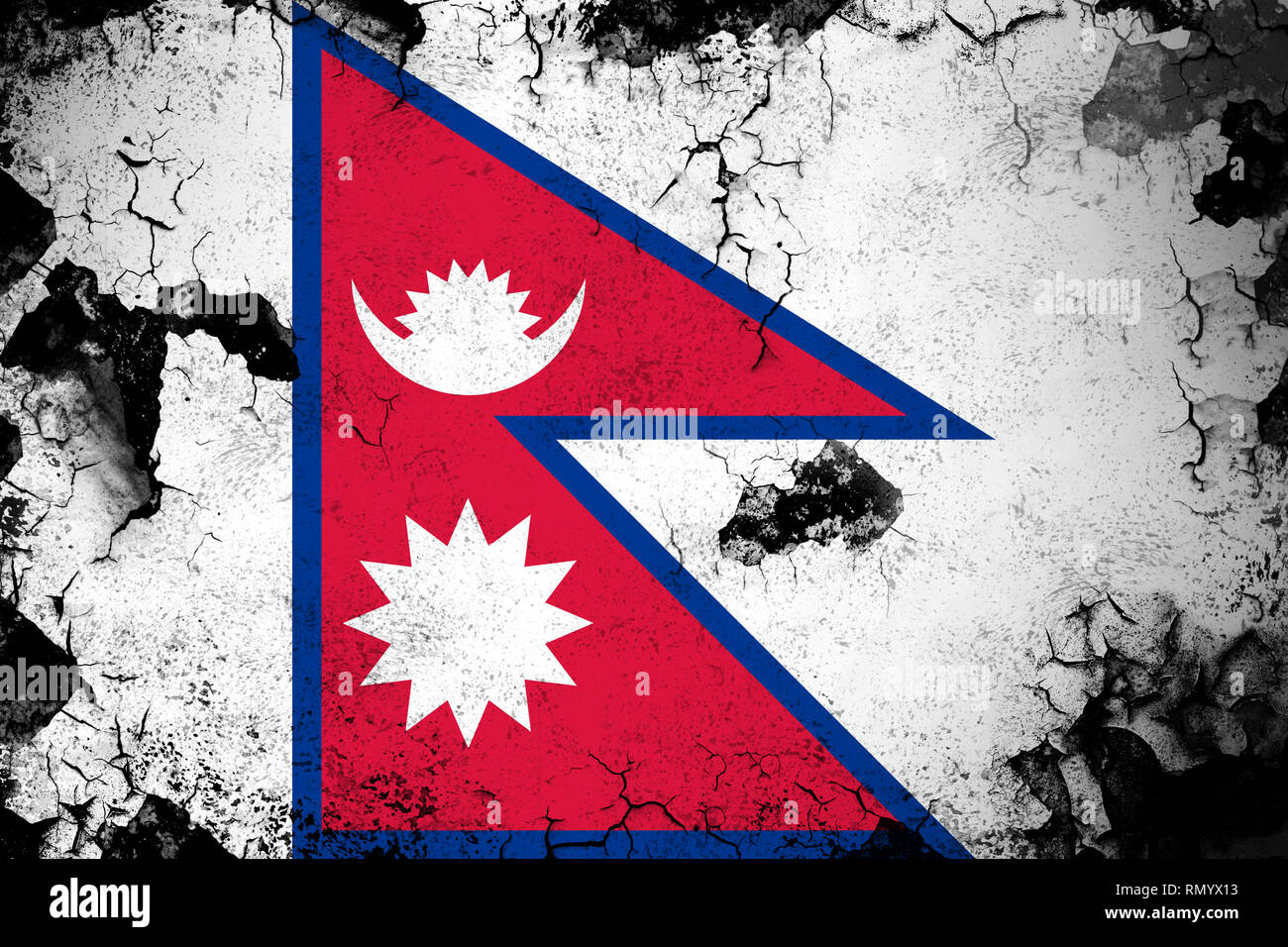 Nepal grunge and dirty flag illustration. Perfect for background or ...