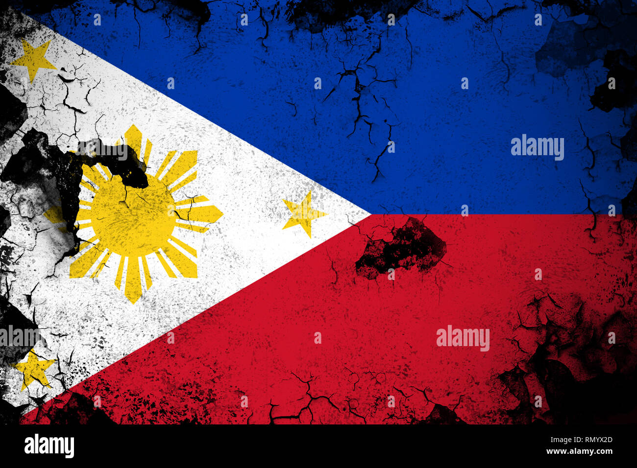 Philippines grunge and dirty flag illustration. Perfect for background ...