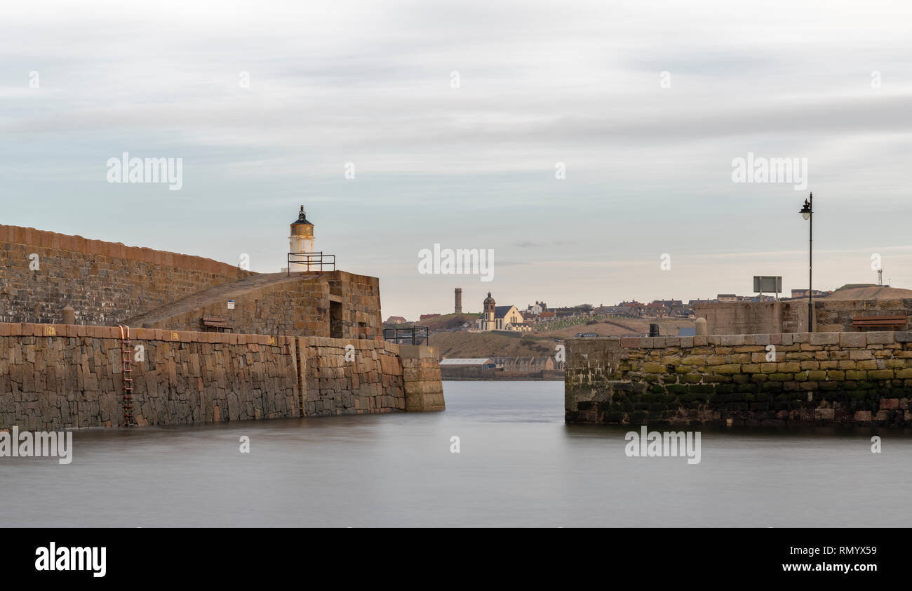 Banff Marina's view towards Macduff, Aberdeenshire, Scotland Stock ...