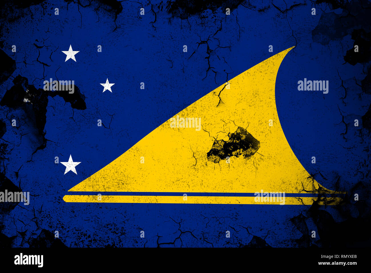 Tokelau grunge and dirty flag illustration. Perfect for background or ...