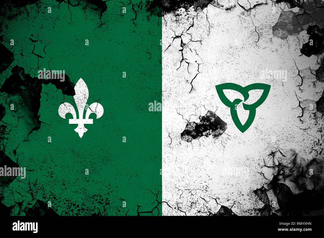 The franco ontarian flag hi-res stock photography and images - Alamy