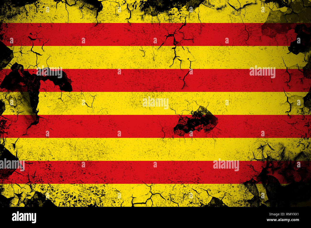 Catalonia grunge and dirty flag illustration. Perfect for background or ...