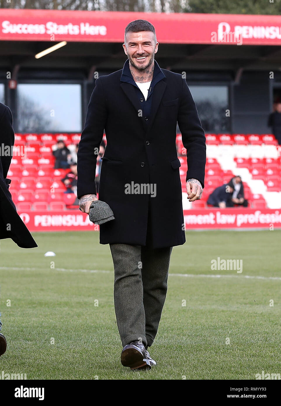 David Beckham before the Vanarama National League match at the ...