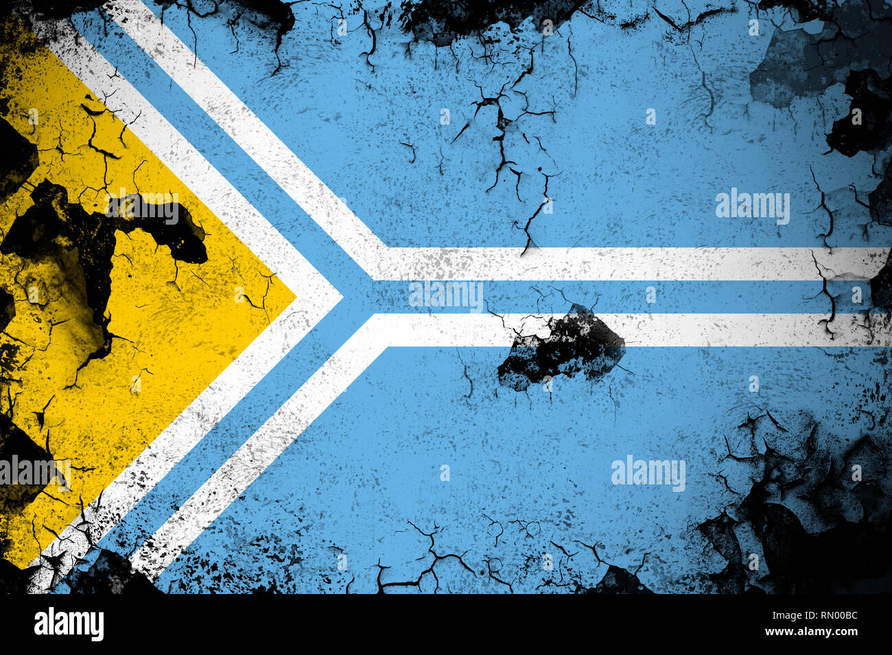 Tuva grunge and dirty flag illustration. Perfect for background or ...