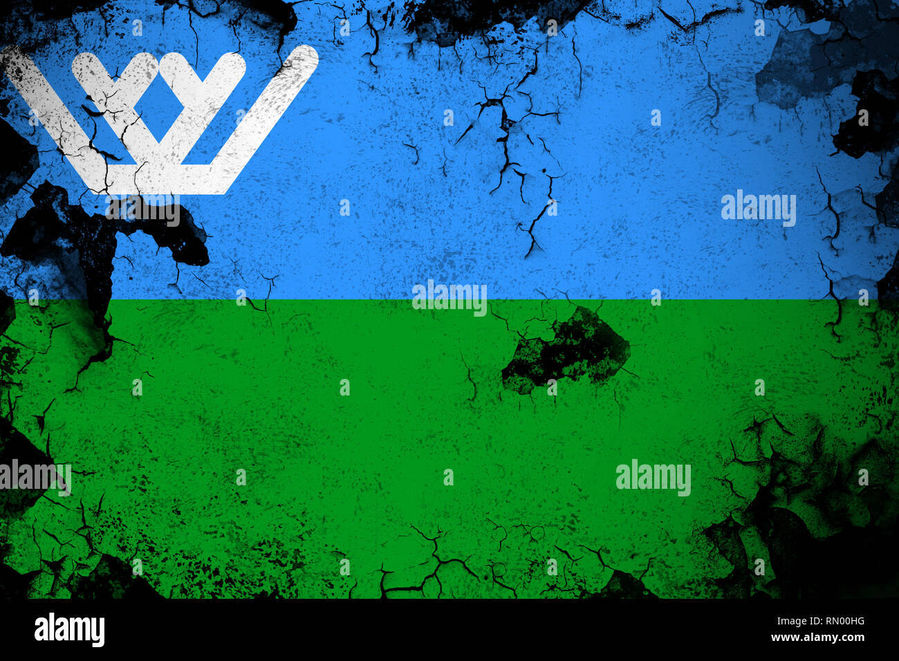 Yugra grunge and dirty flag illustration. Perfect for background or ...