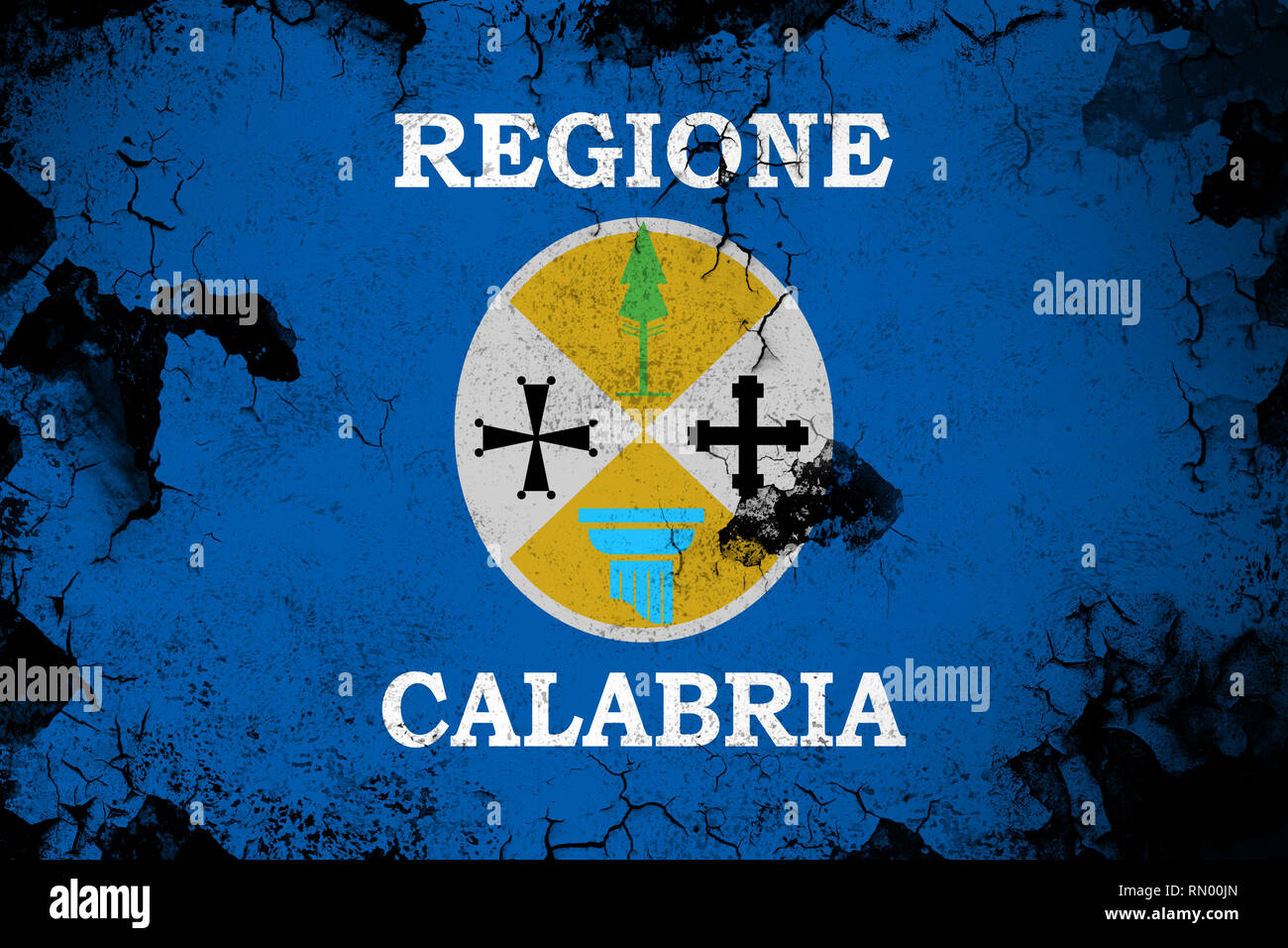Calabria grunge and dirty flag illustration. Perfect for background or ...