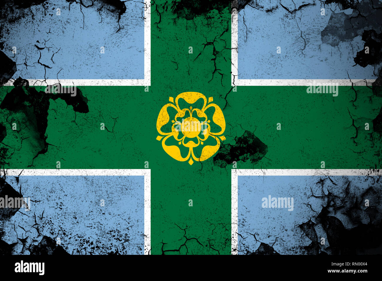 Derbyshire grunge and dirty flag illustration. Perfect for background ...