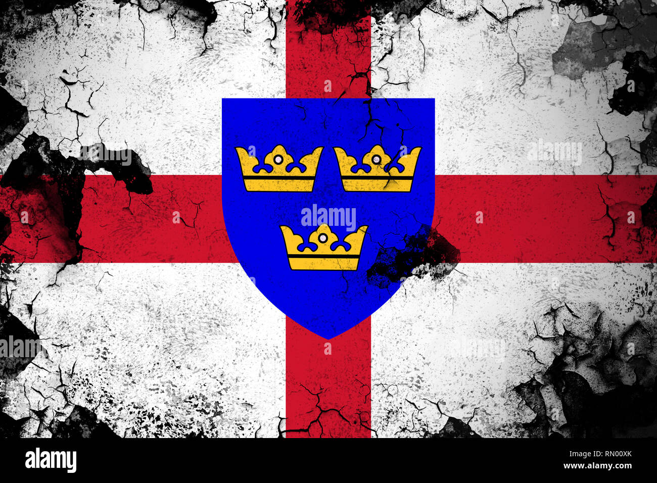 East Anglia grunge and dirty flag illustration. Perfect for background ...