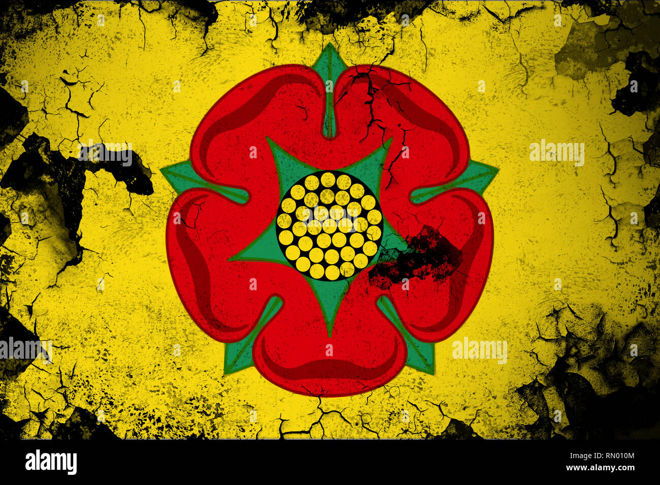 Lancashire grunge and dirty flag illustration. Perfect for background ...