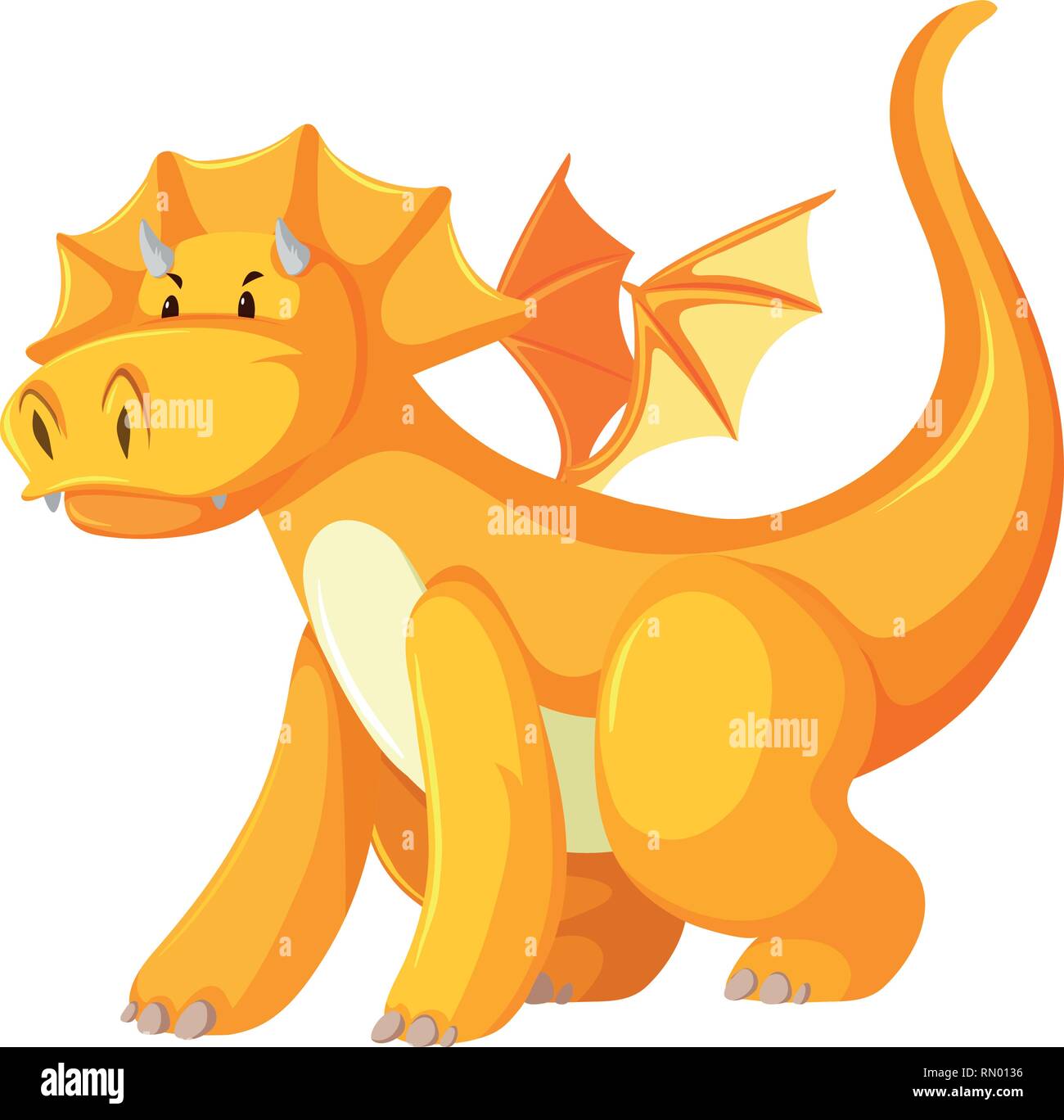 A yellow dragon character illustration Stock Vector Image & Art - Alamy