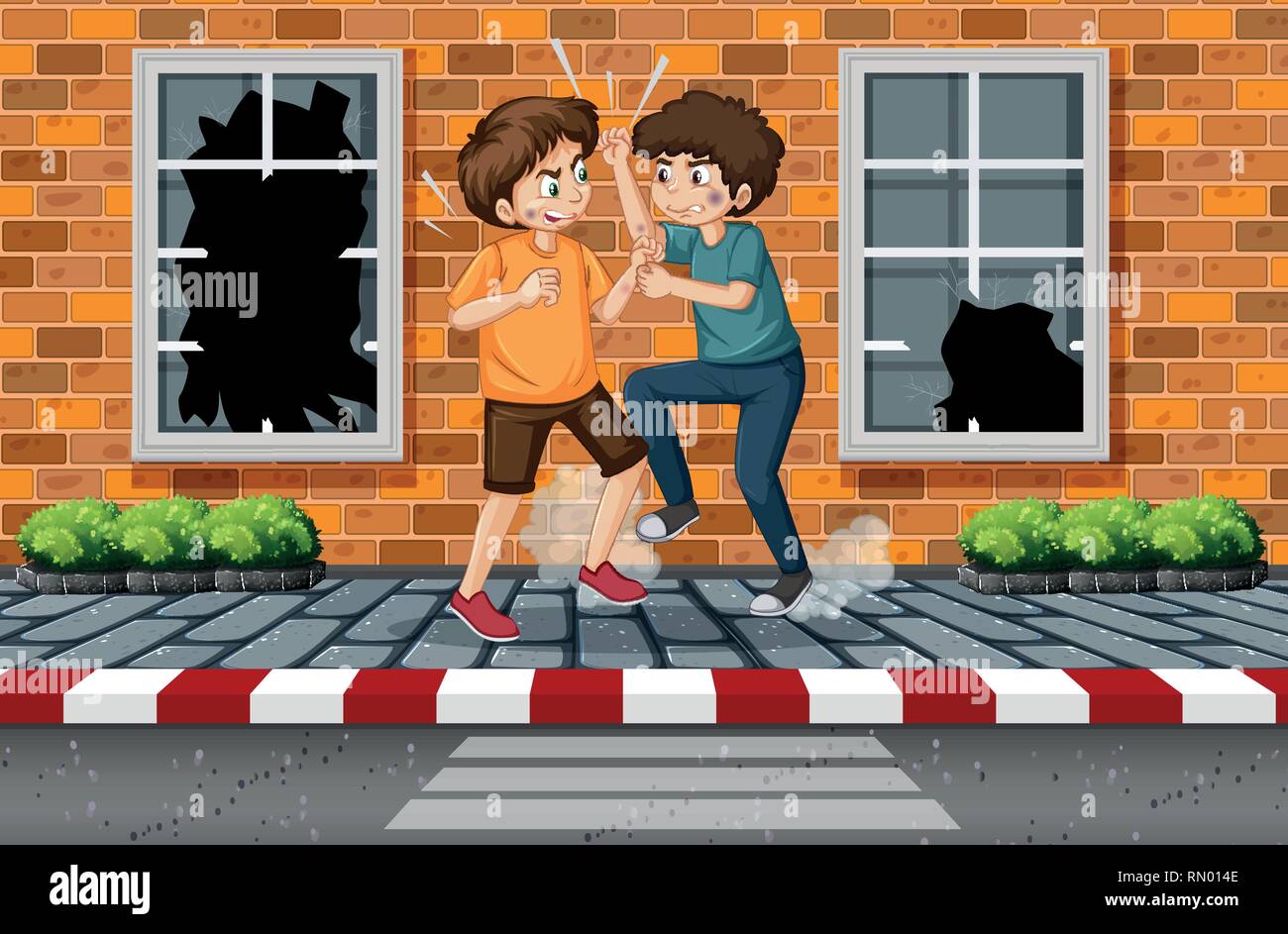 Argument fighting Stock Vector Images - Alamy