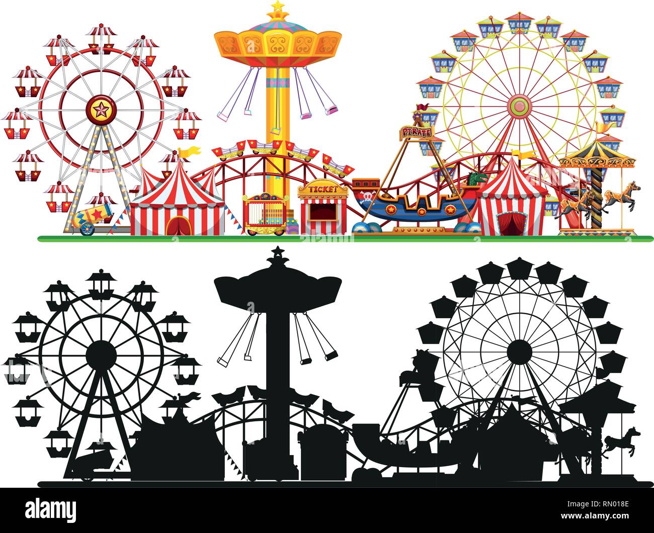 Set of circus background illustration Stock Vector Image & Art - Alamy