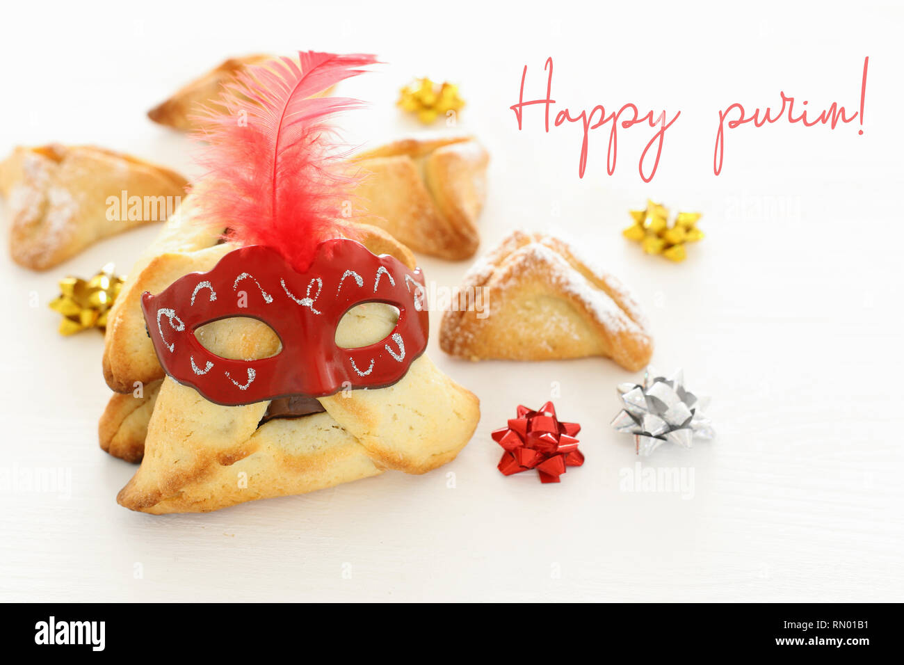 Purim celebration concept (jewish carnival holiday). Traditional ...