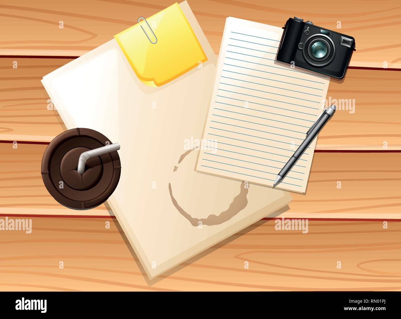 Top view of table illustration Stock Vector Image & Art - Alamy