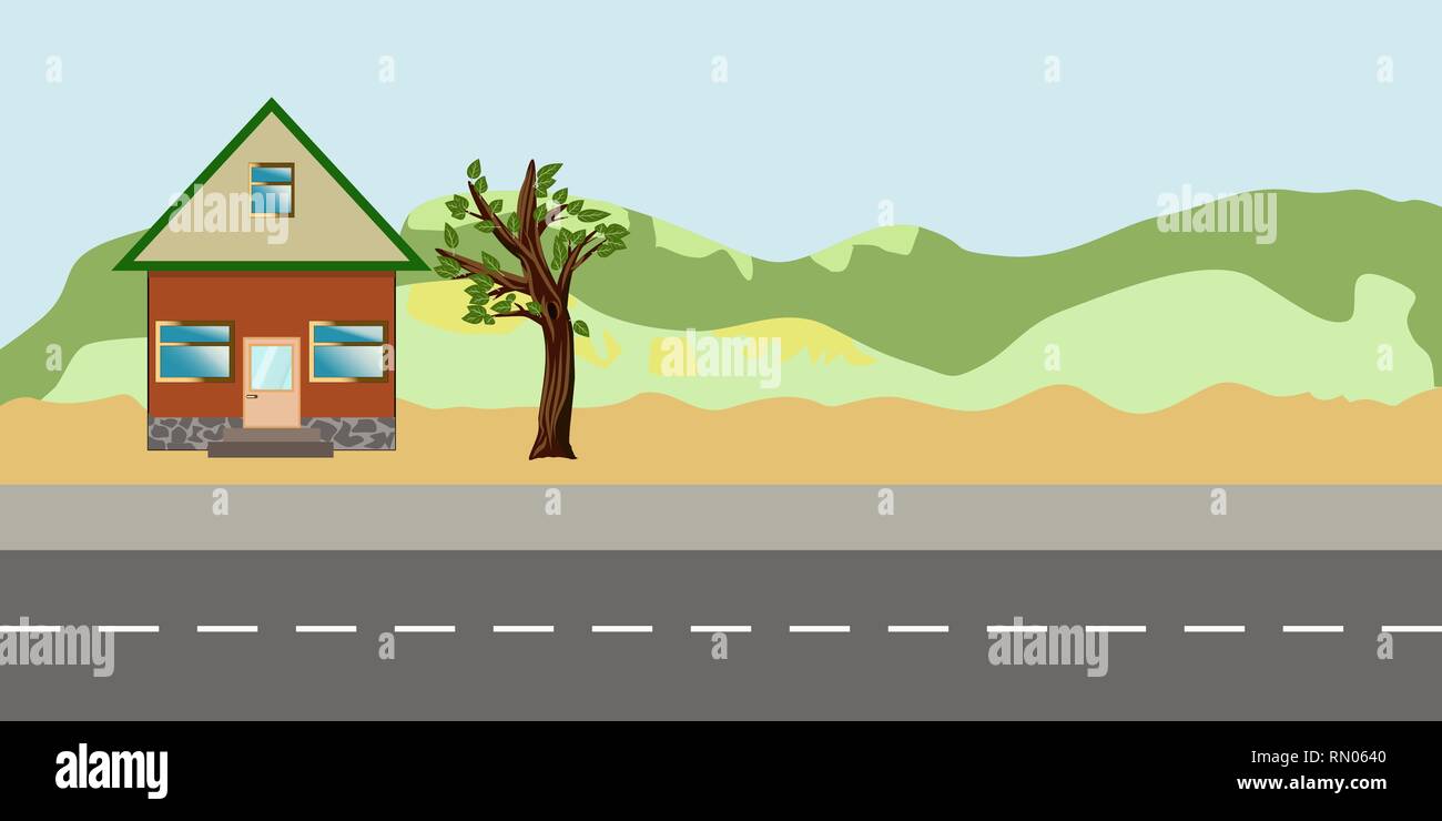 Suburban vector vectors hi-res stock photography and images - Alamy