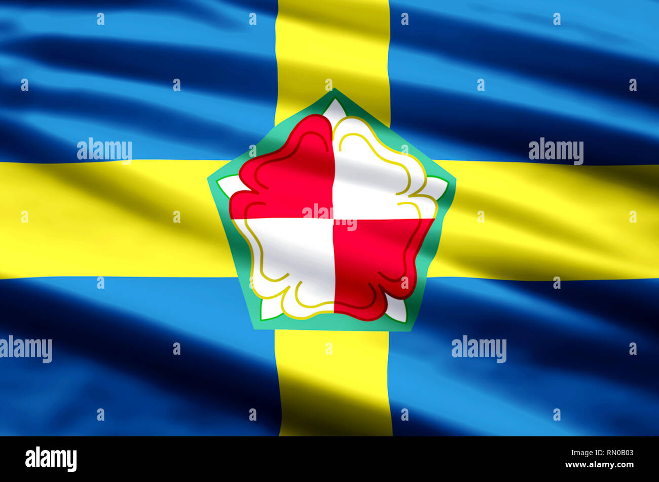 Pembrokeshire stylish waving and closeup flag illustration. Perfect for ...