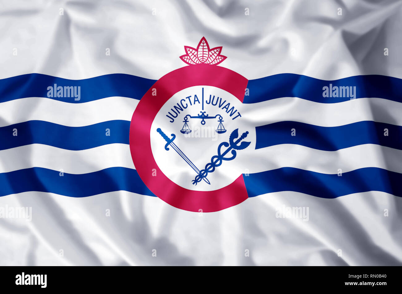 Cincinnati Ohio stylish waving and closeup flag illustration. Perfect ...