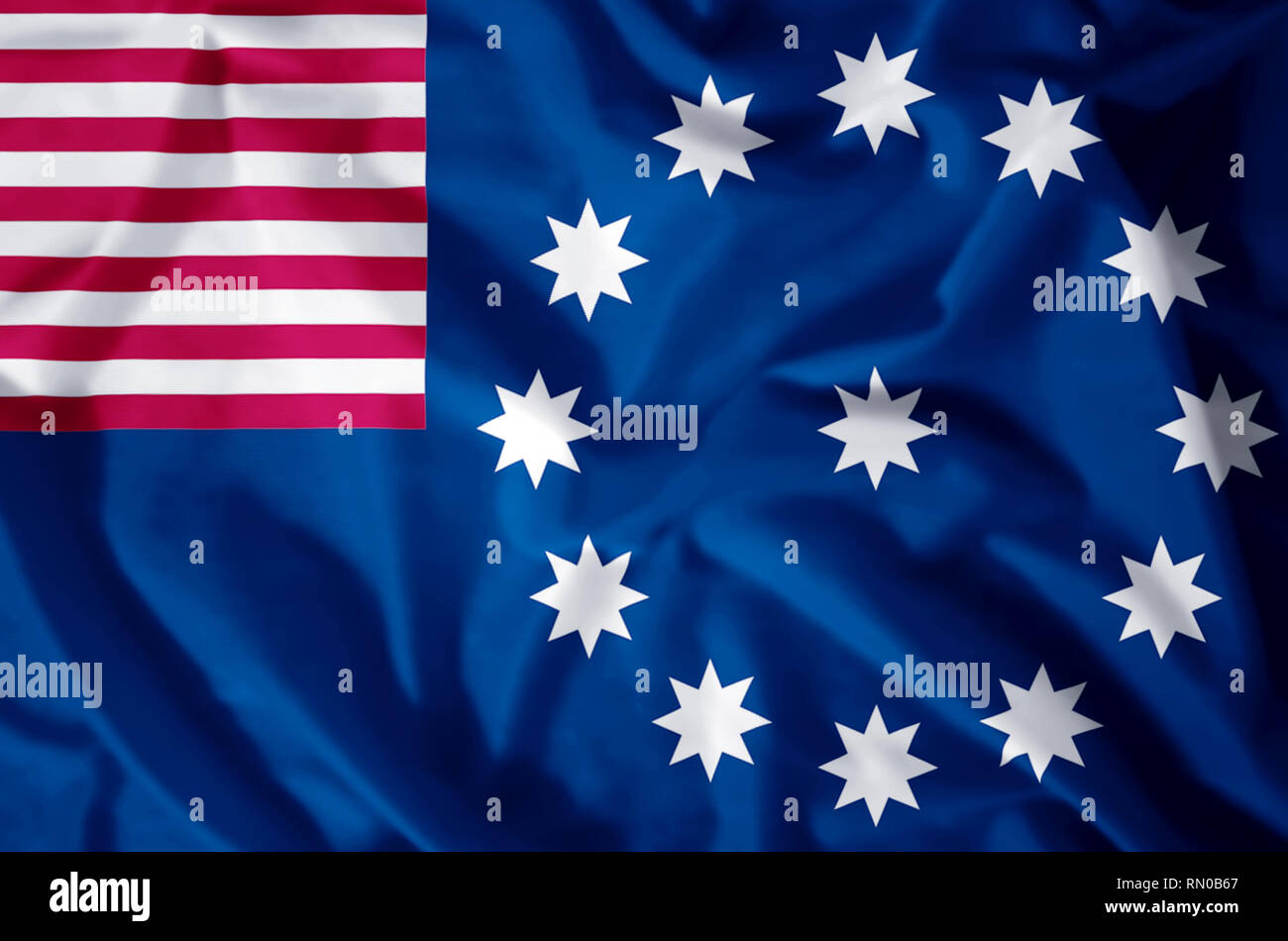 Easton Pennsylvania stylish waving and closeup flag illustration ...