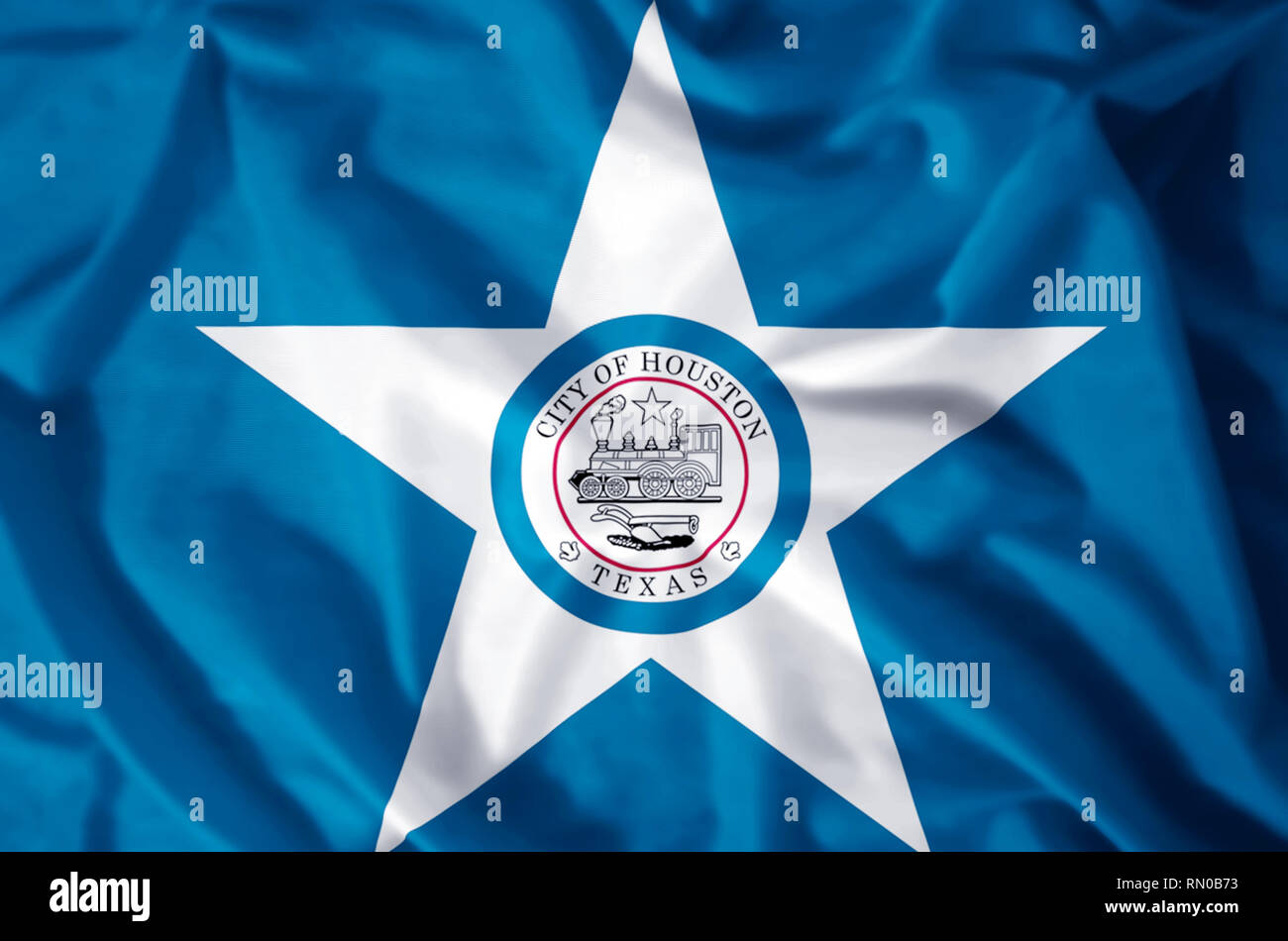 Houston Texas stylish waving and closeup flag illustration. Perfect for ...