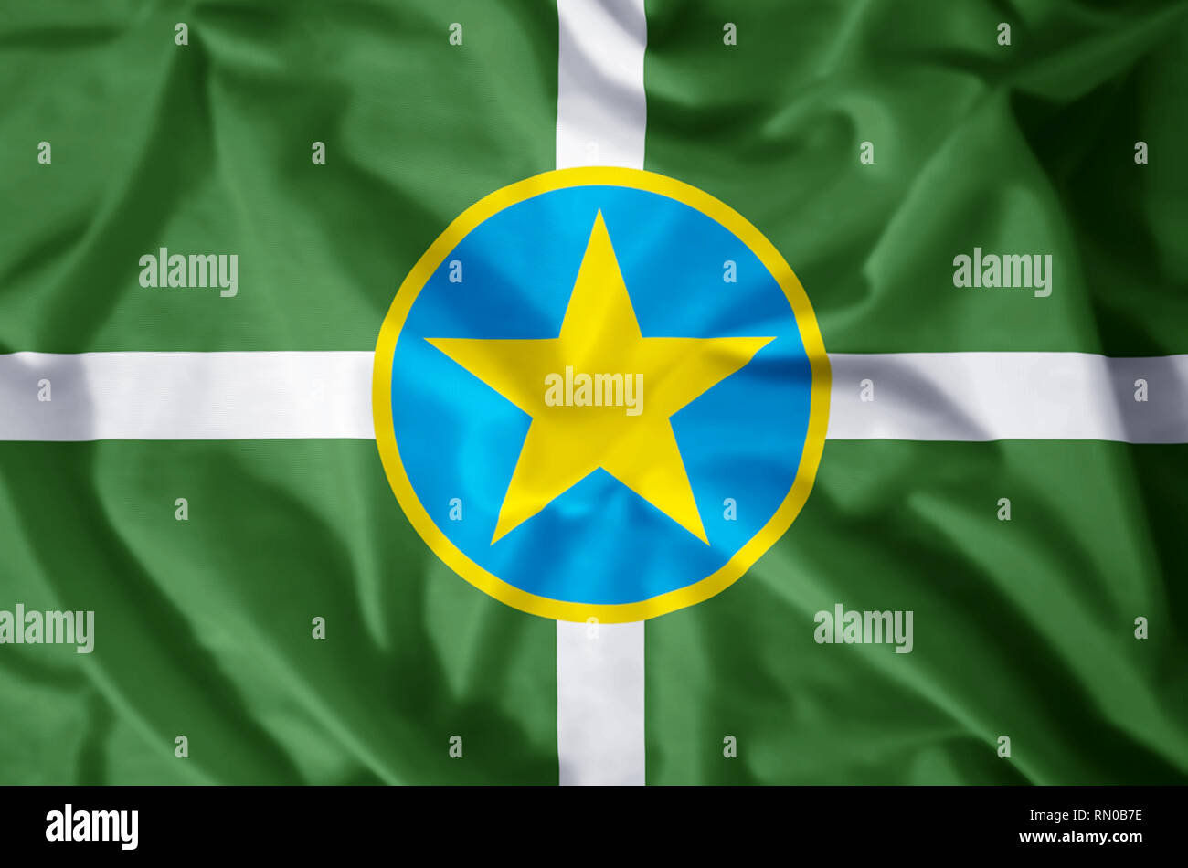 Jackson Mississippi stylish waving and closeup flag illustration ...