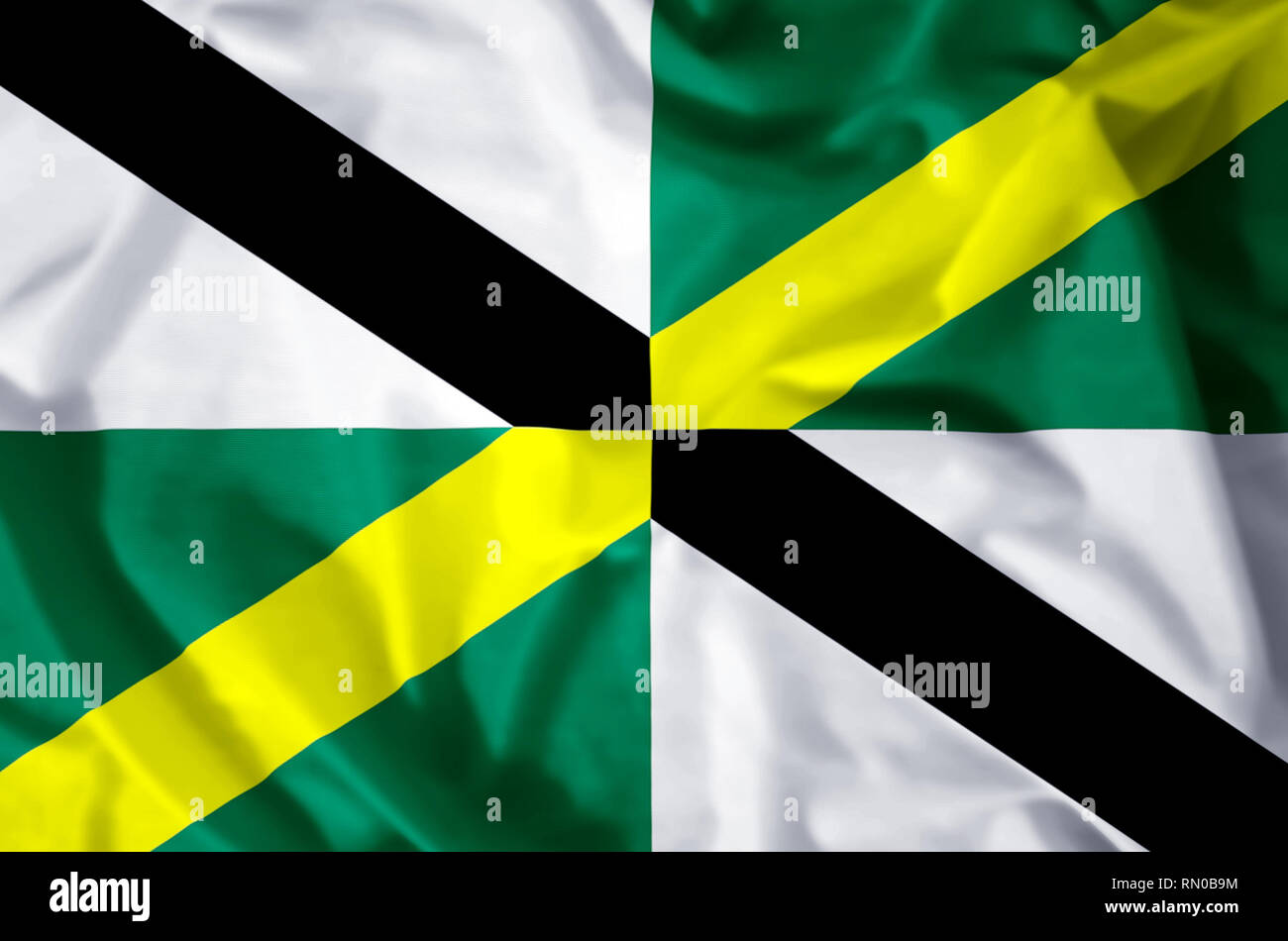 Monterey California stylish waving and closeup flag illustration ...