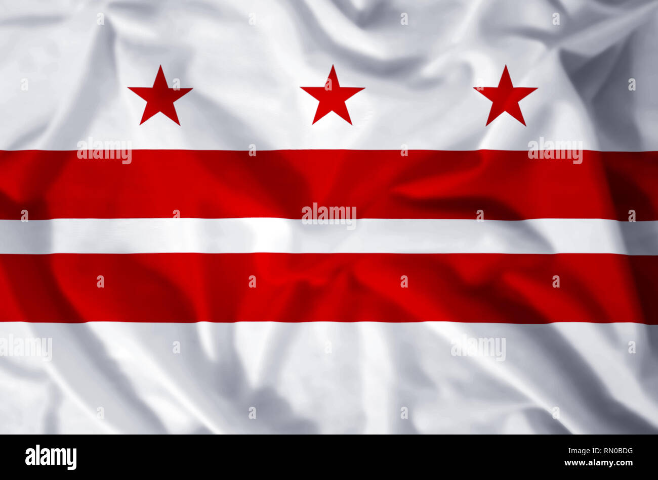 Washington Dc stylish waving and closeup flag illustration. Perfect for ...