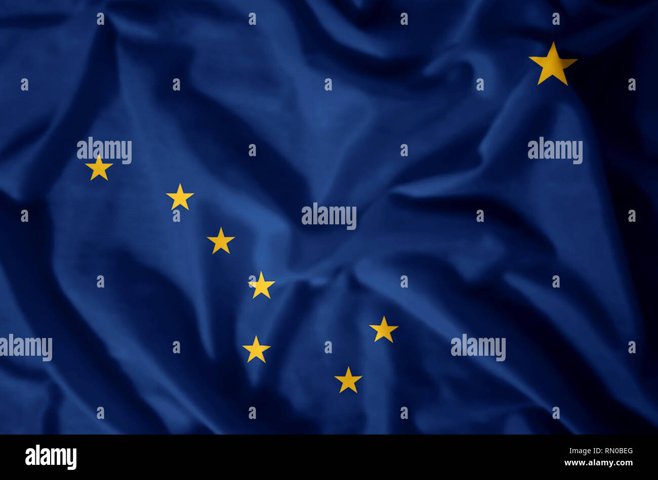 Alaska stylish waving and closeup flag illustration. Perfect for ...