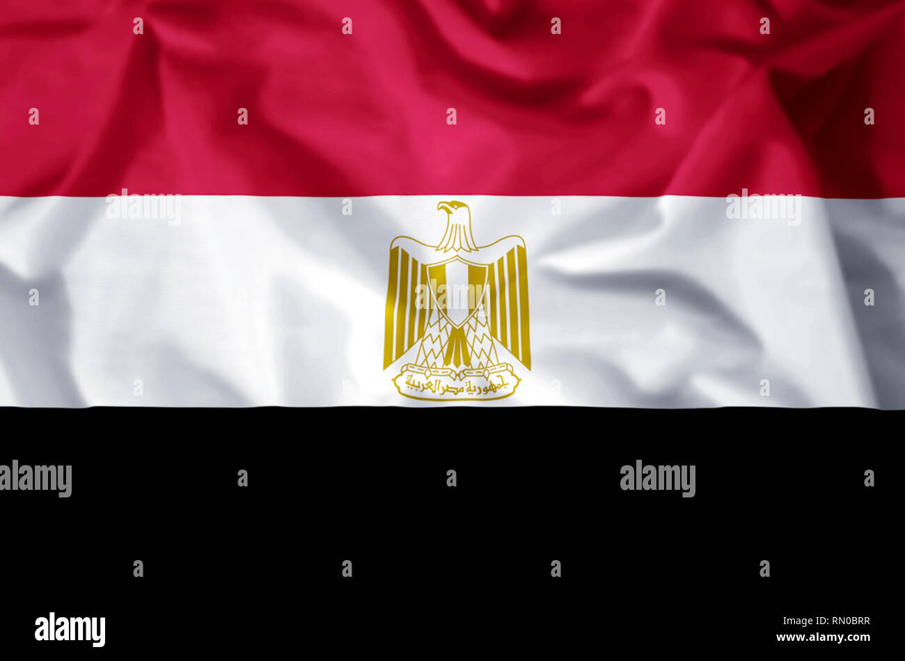 Egypt stylish waving and closeup flag illustration. Perfect for ...