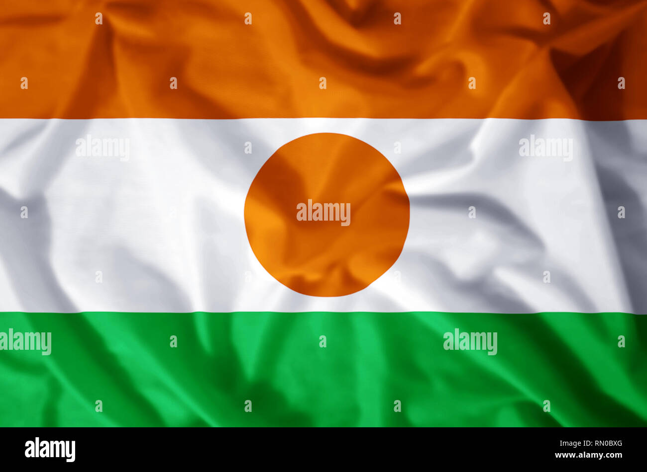 Niger stylish waving and closeup flag illustration. Perfect for ...