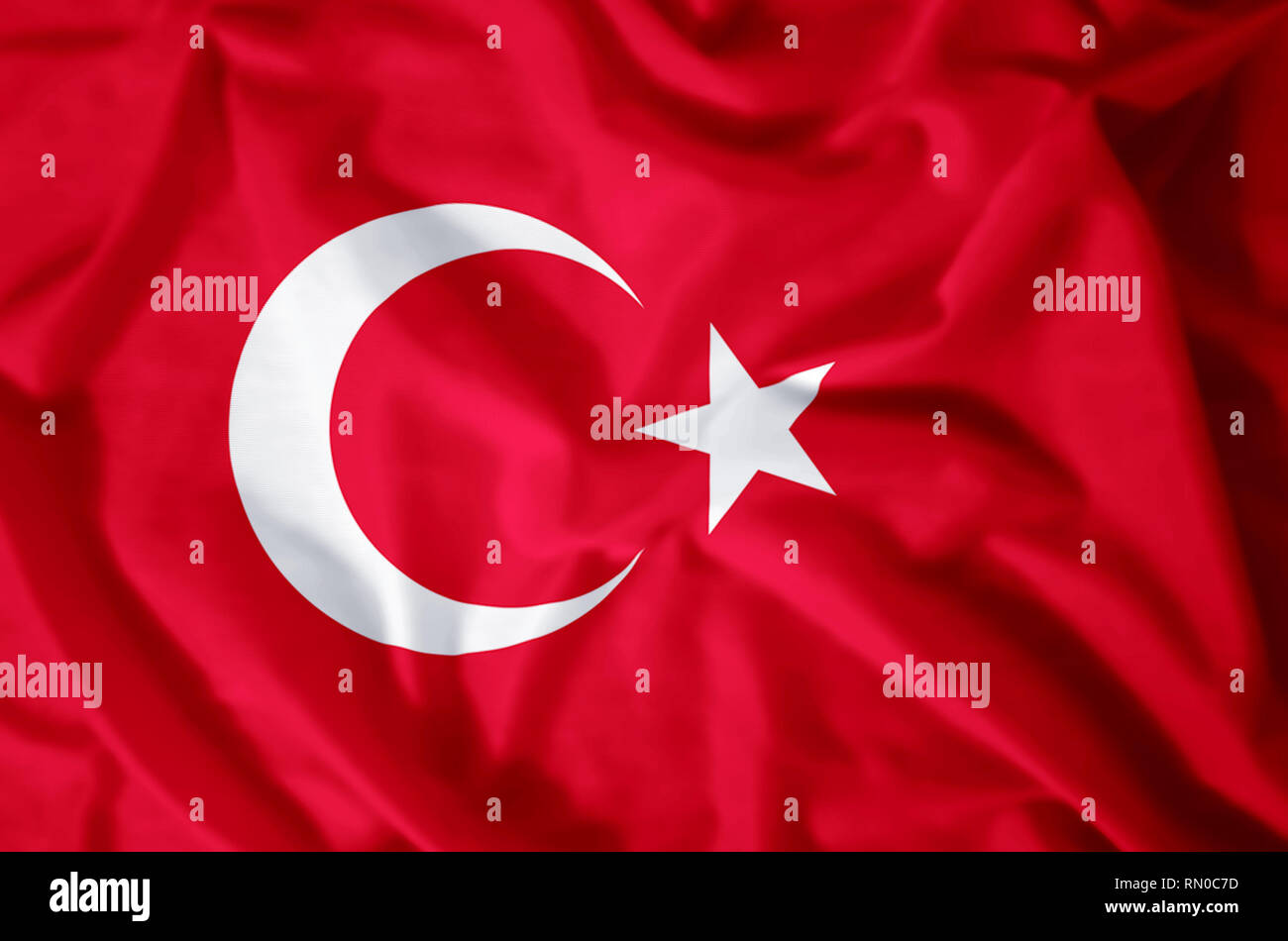 Turkey stylish waving and closeup flag illustration. Perfect for ...