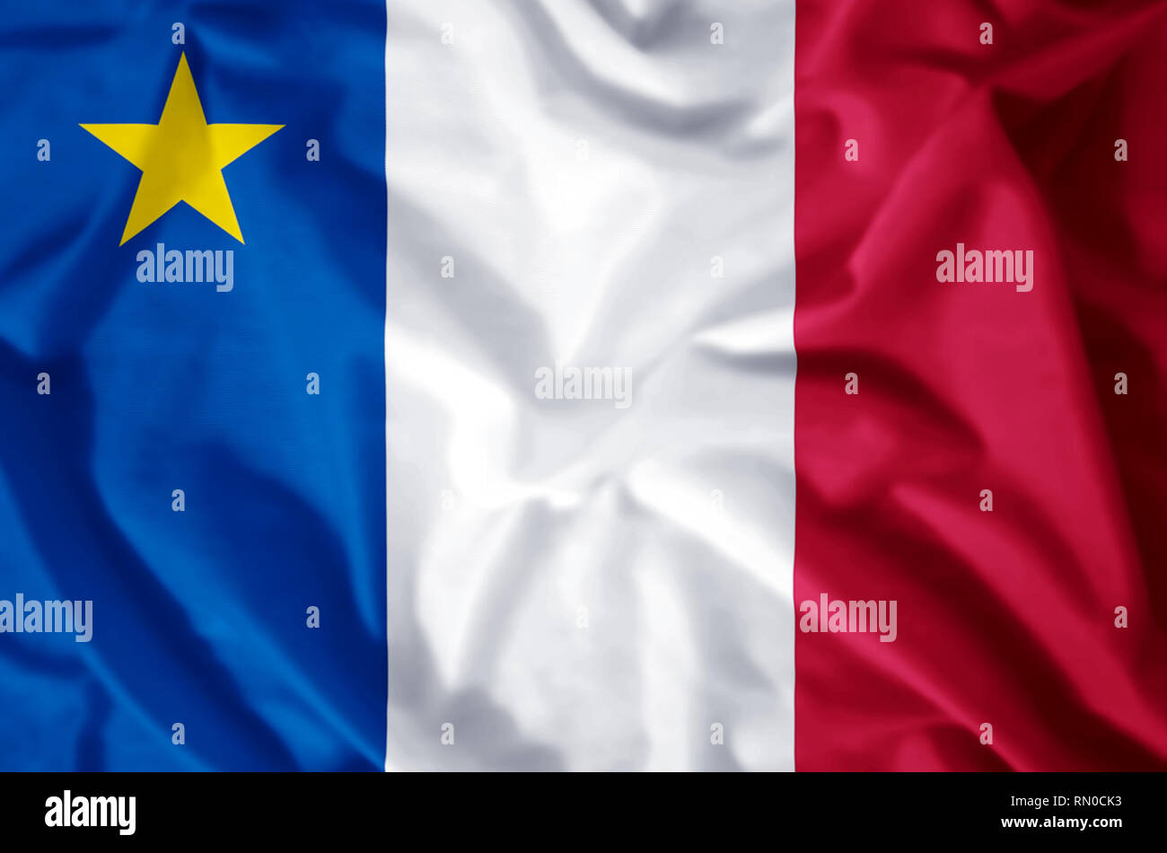 Acadia stylish waving and closeup flag illustration. Perfect for ...