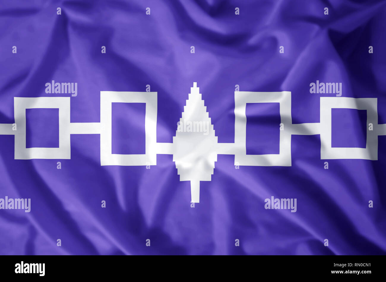 Iroquois Confederacy stylish waving and closeup flag illustration ...