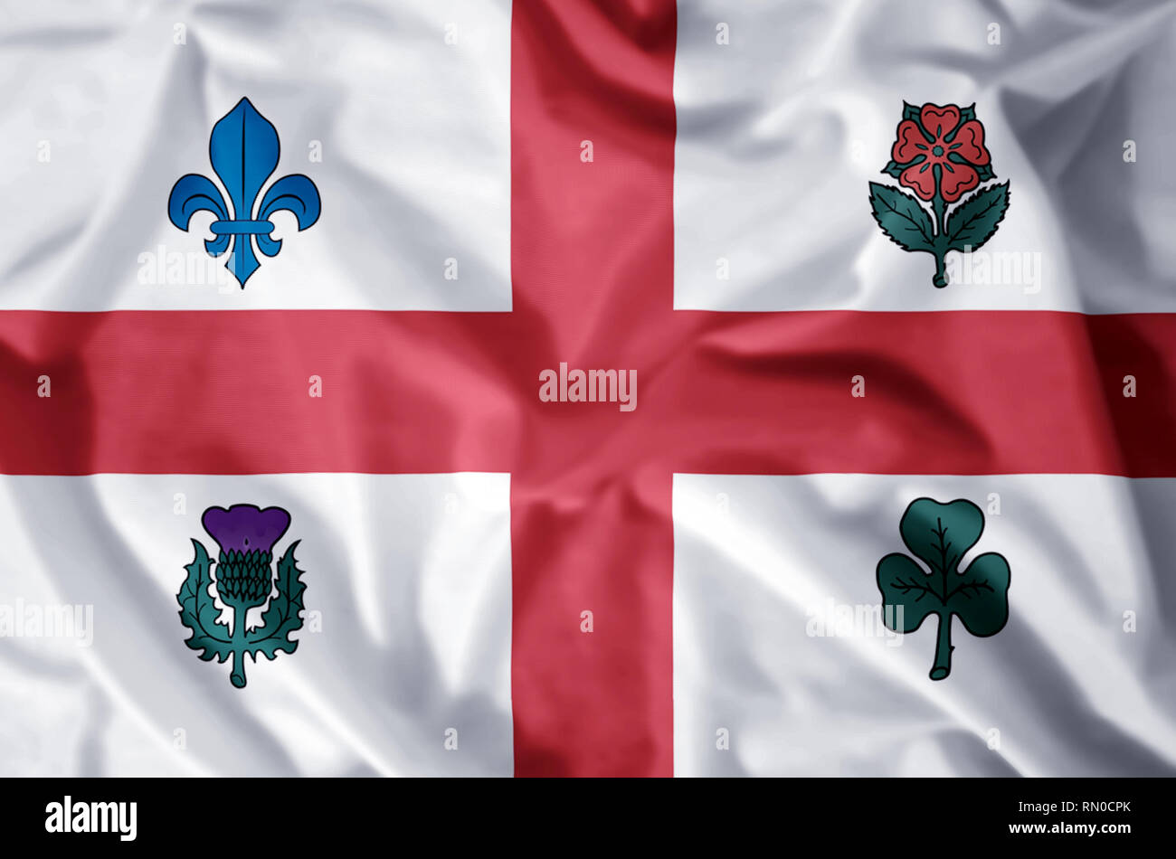 Montreal stylish waving and closeup flag illustration. Perfect for ...