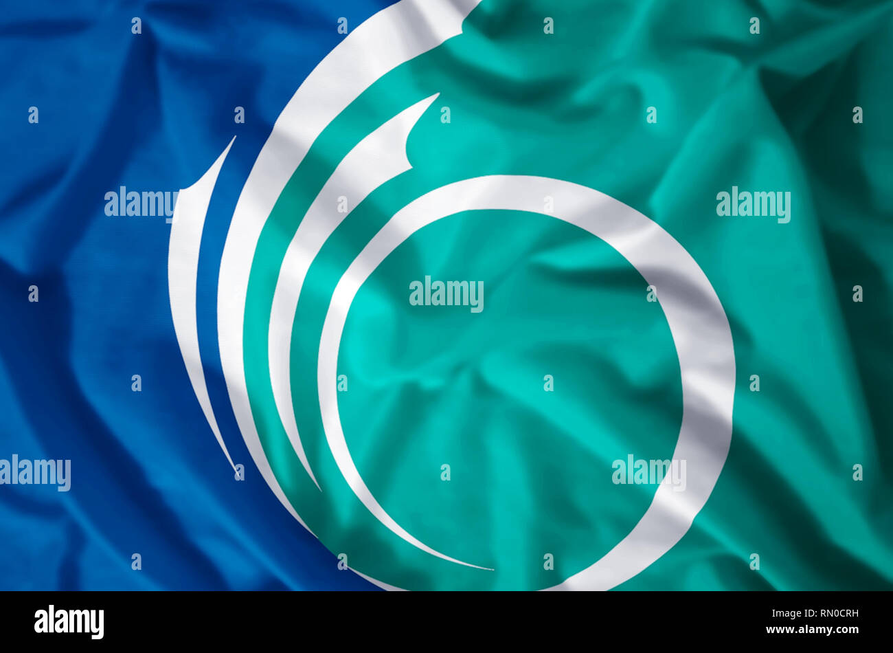 Ottawa Ontario stylish waving and closeup flag illustration. Perfect ...