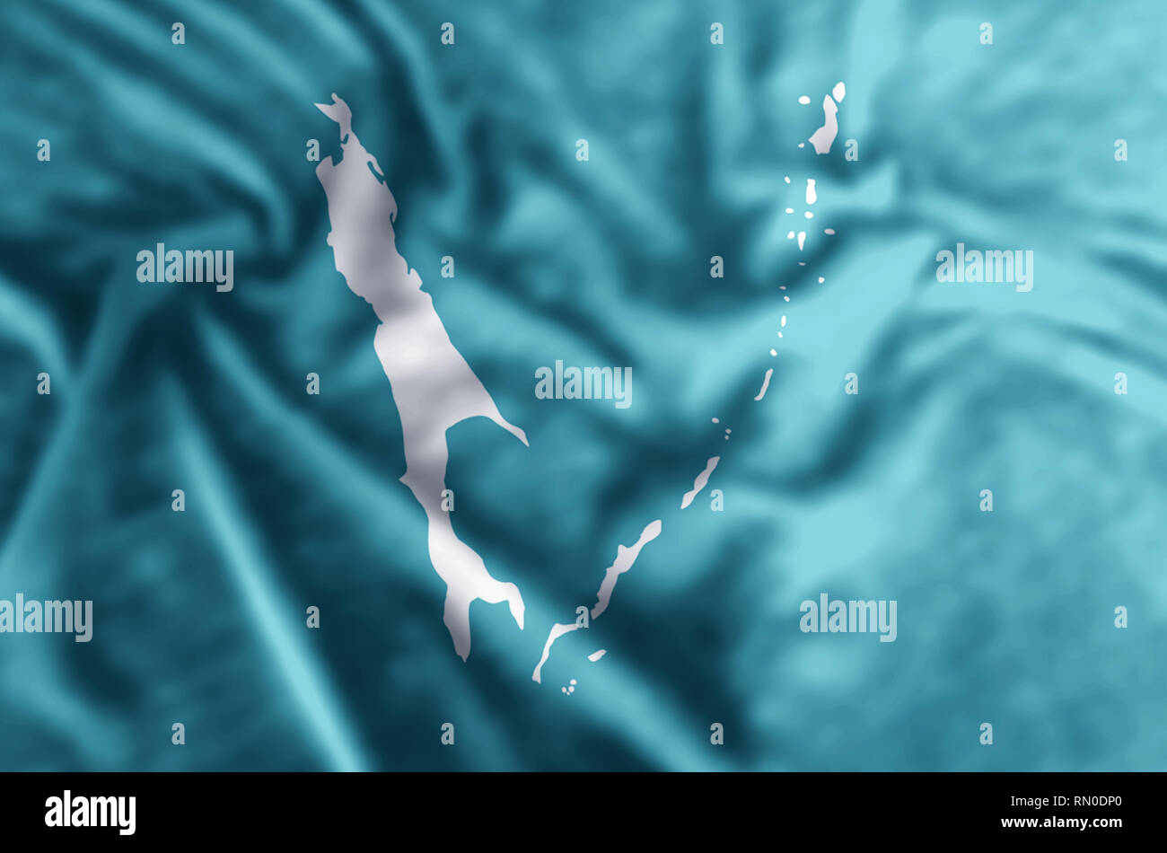 Sakhalin stylish waving and closeup flag illustration. Perfect for ...