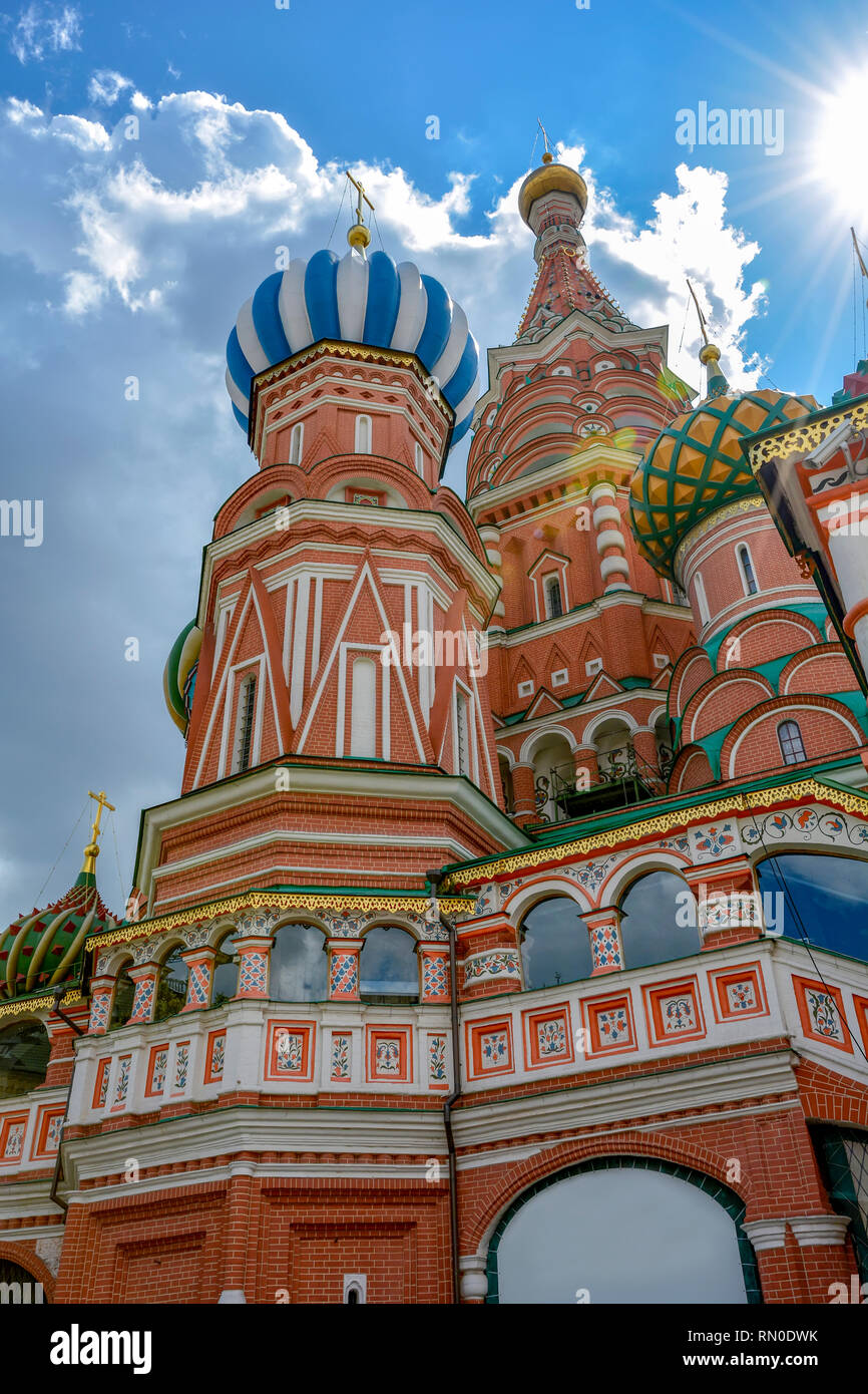 Cathedral of St. Basil the Blessed in Moscow with its characteristic ...