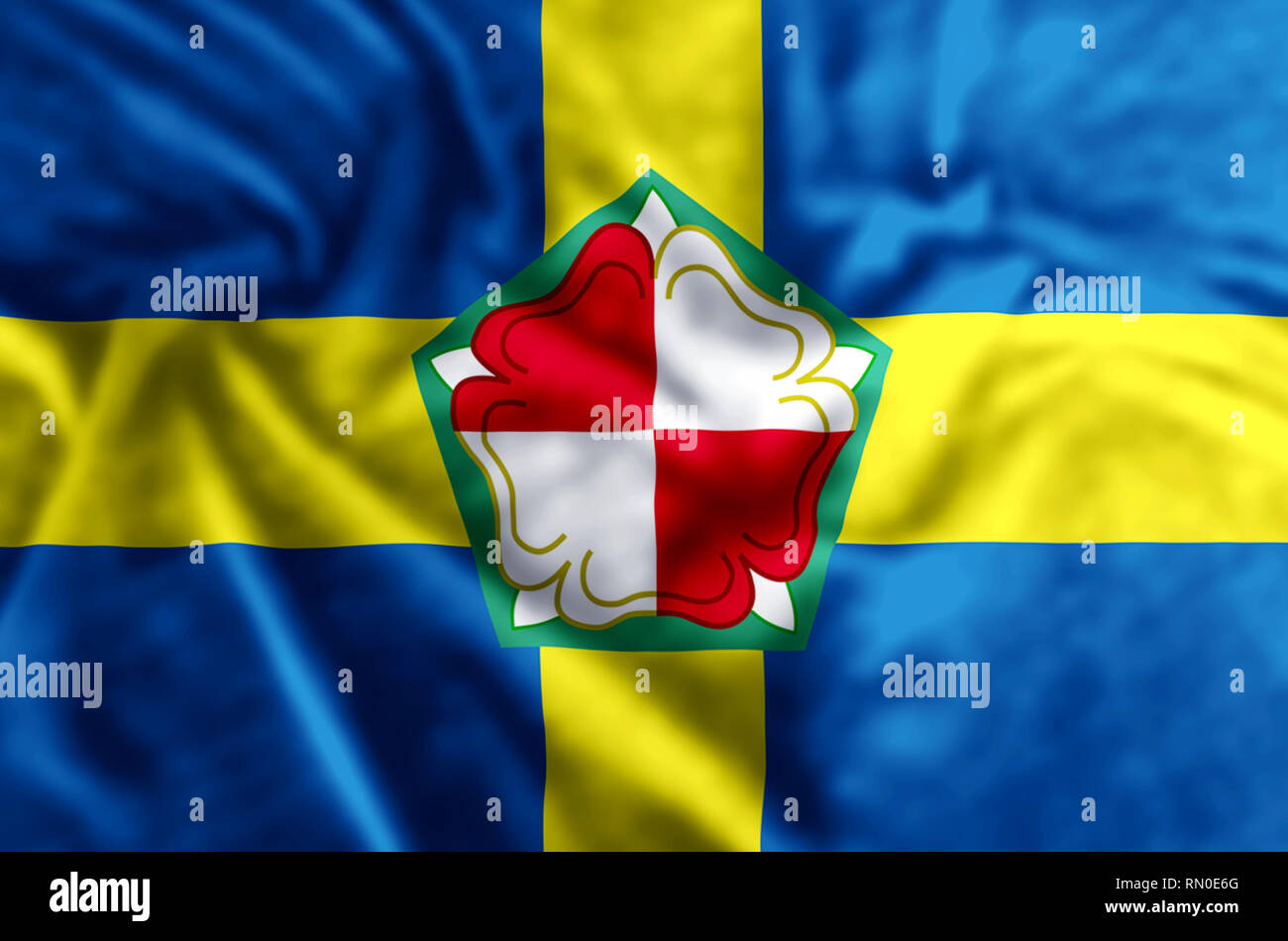 Pembrokeshire stylish waving and closeup flag illustration. Perfect for ...