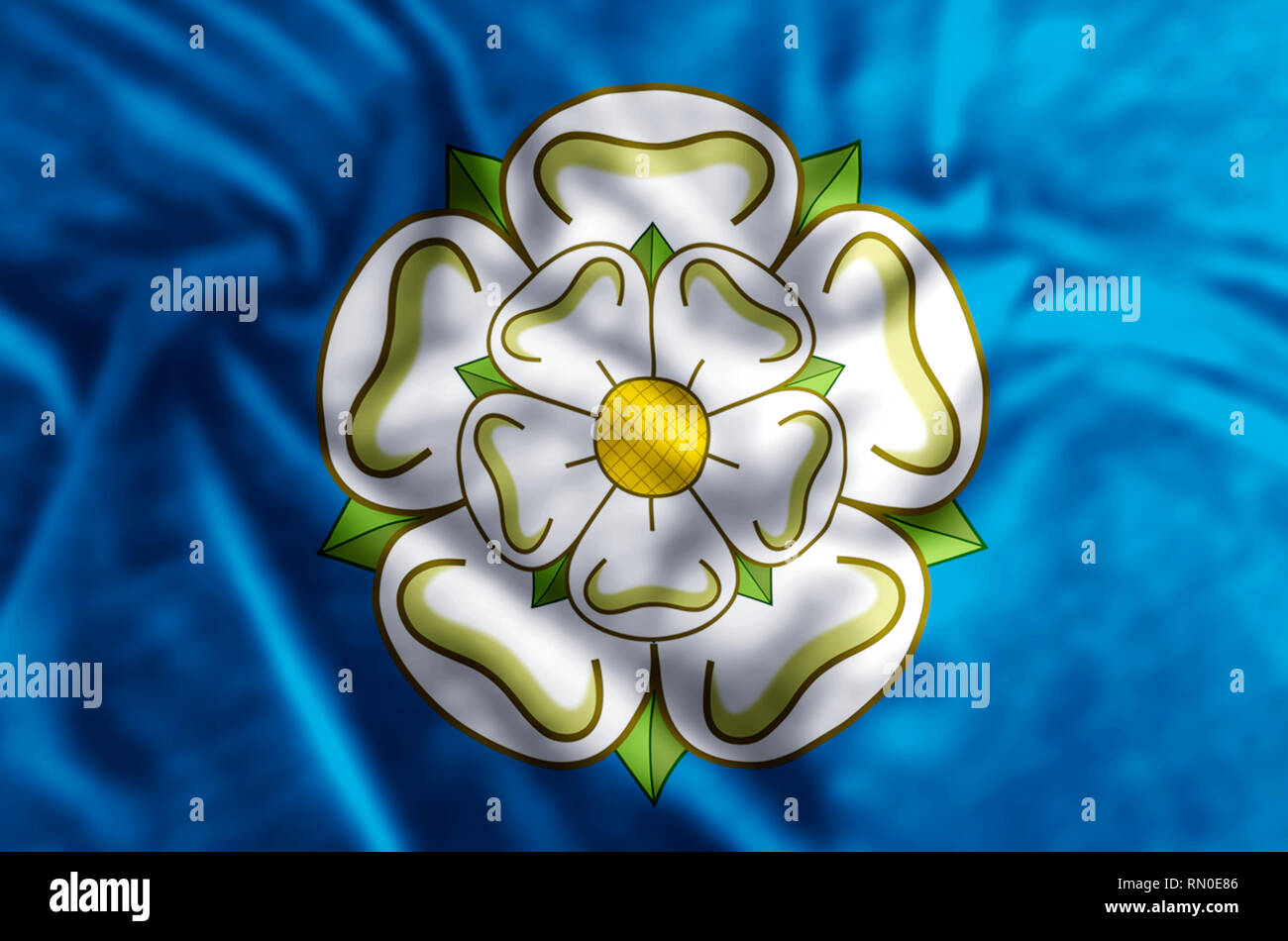 Yorkshire stylish waving and closeup flag illustration. Perfect for ...