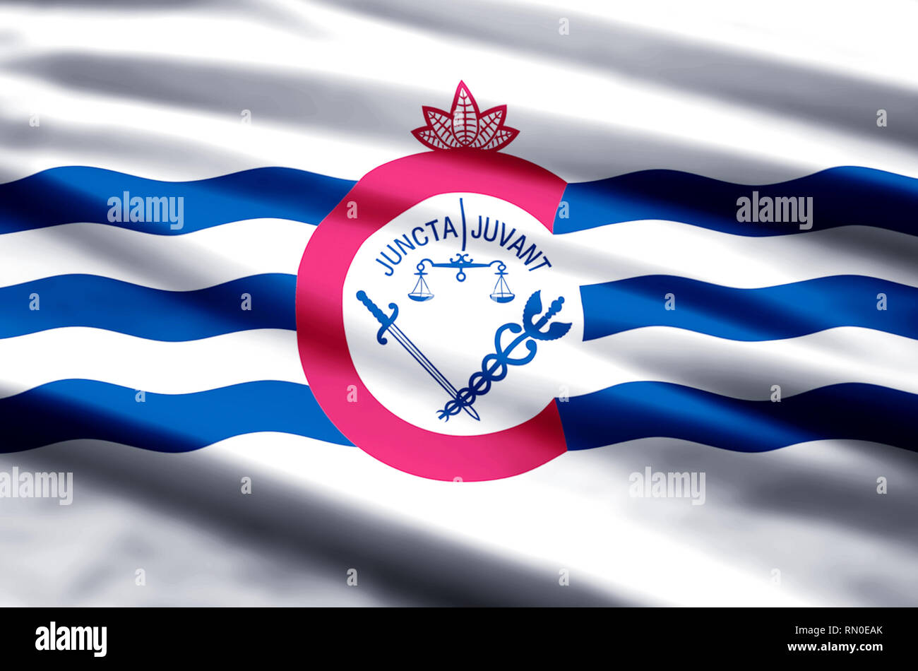 Cincinnati Ohio stylish waving and closeup flag illustration. Perfect ...