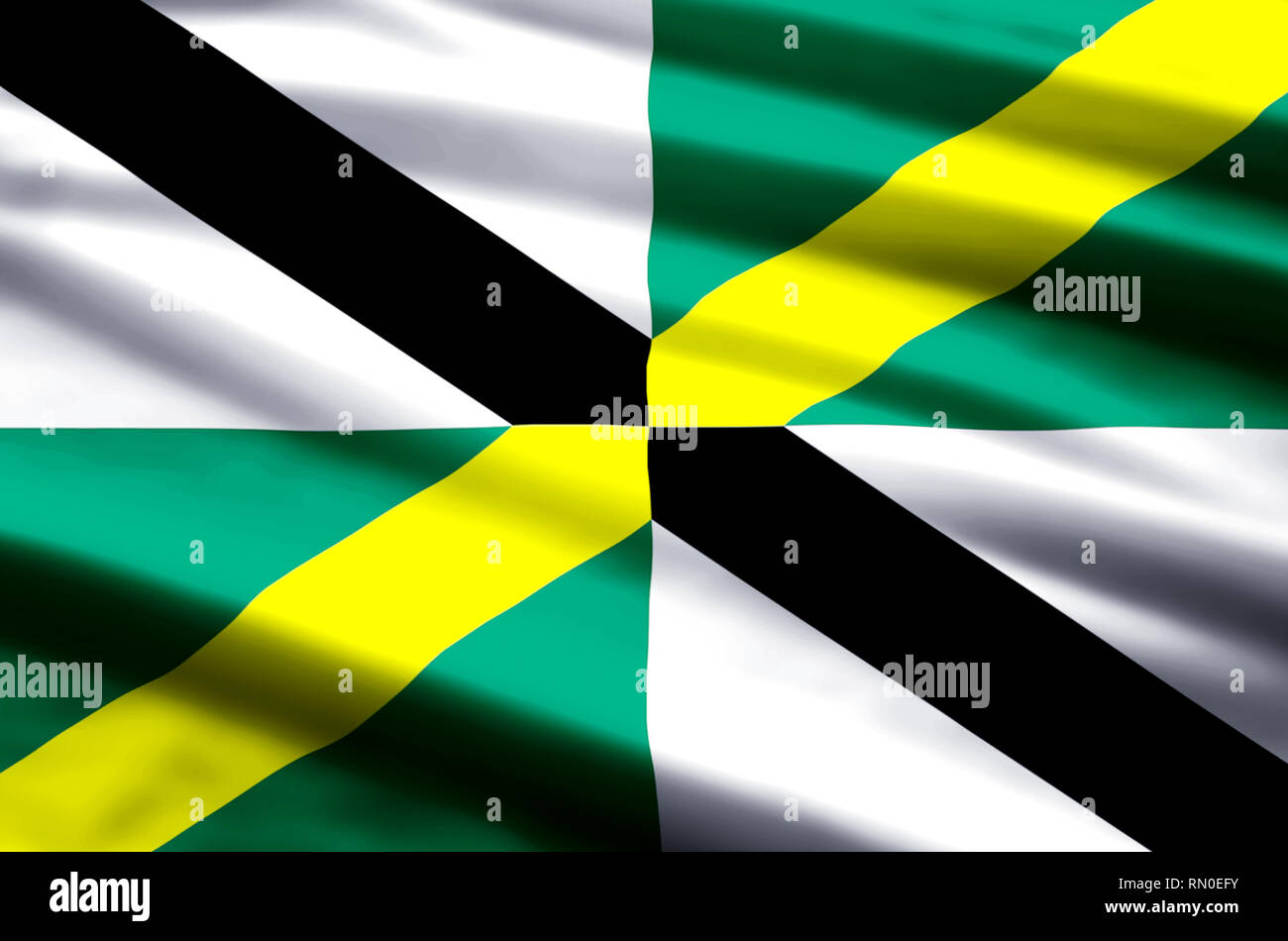 Monterey California stylish waving and closeup flag illustration ...