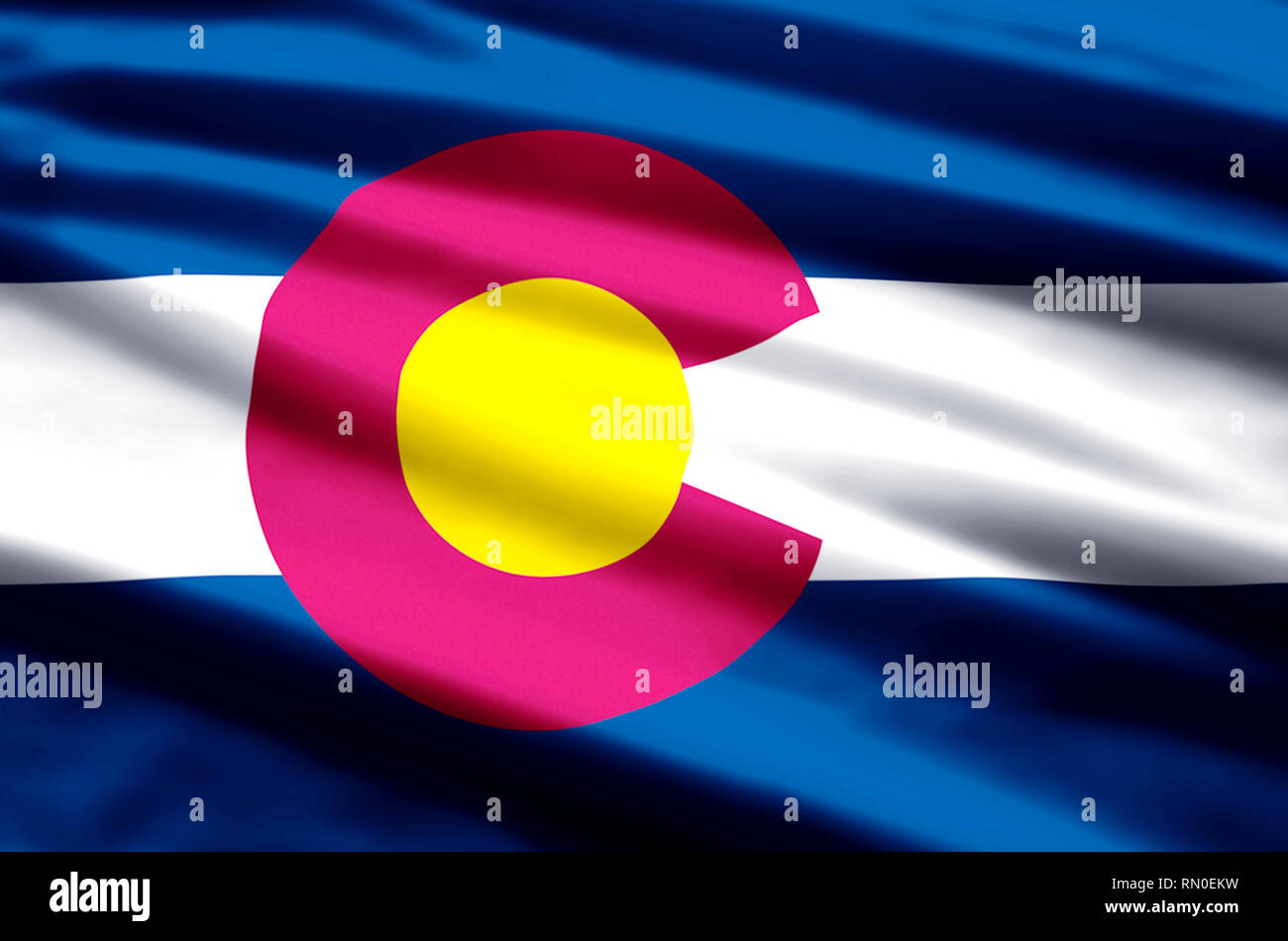 Colorado stylish waving and closeup flag illustration. Perfect for ...