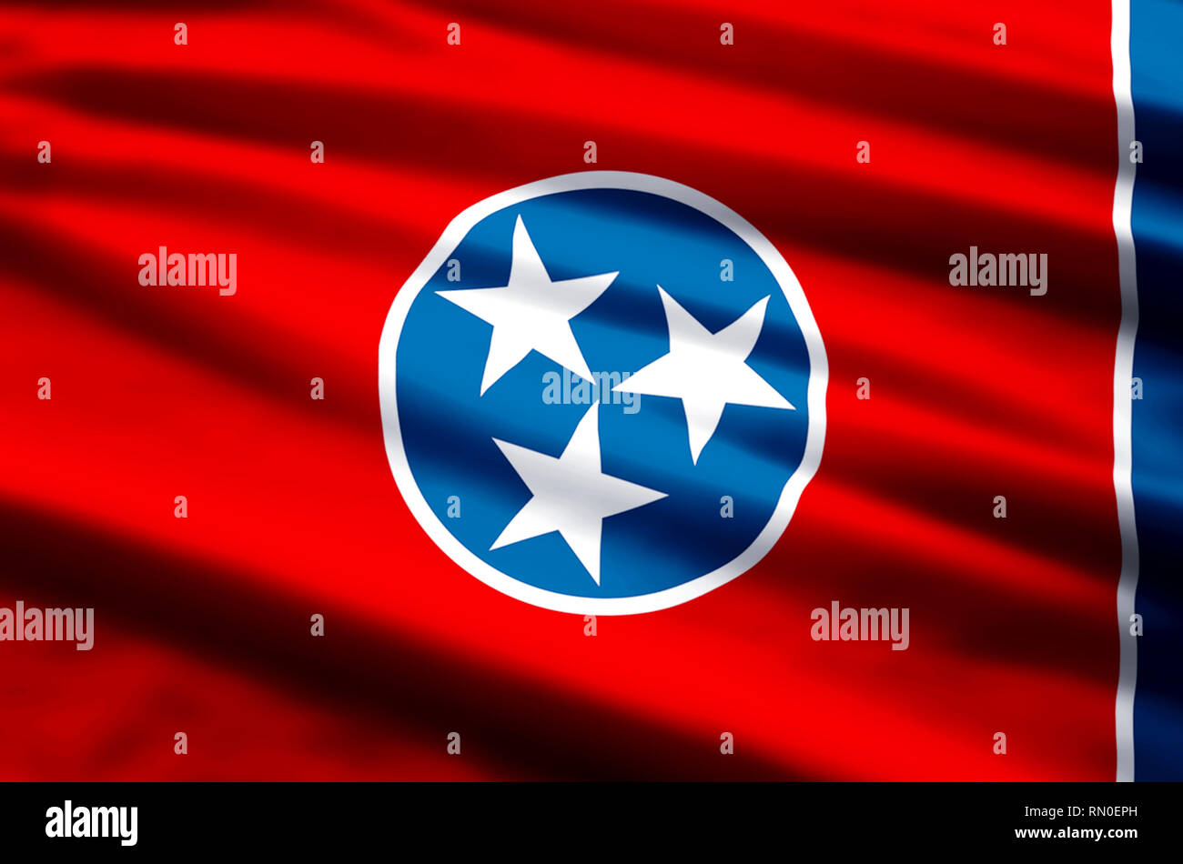 Tennessee stylish waving and closeup flag illustration. Perfect for ...