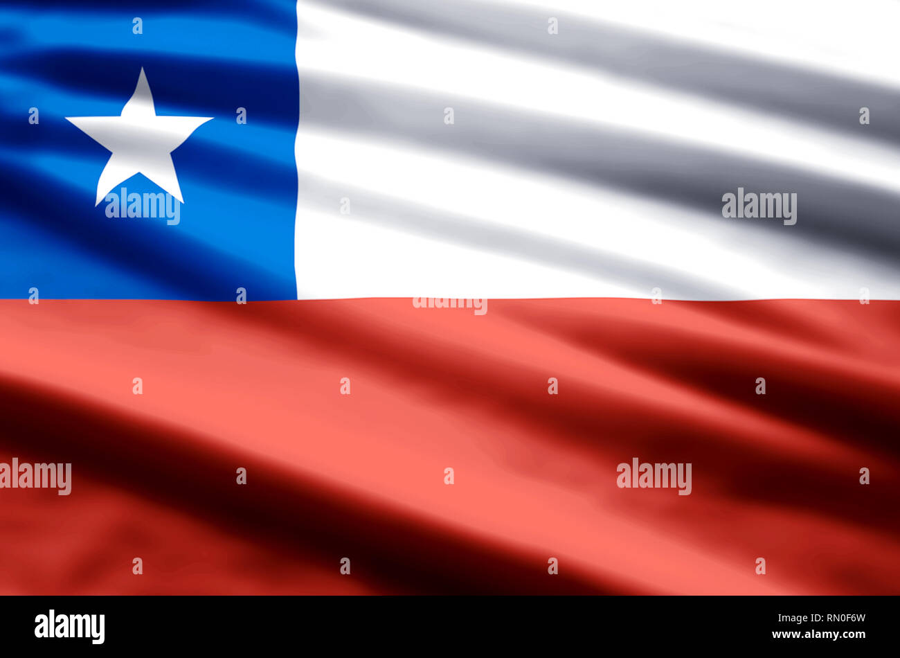 Chile stylish waving and closeup flag illustration. Perfect for ...