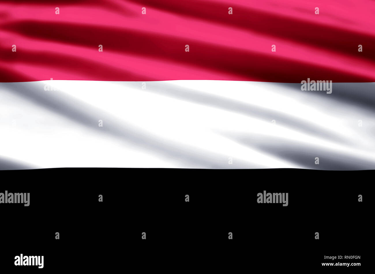 Yemen stylish waving and closeup flag illustration. Perfect for ...