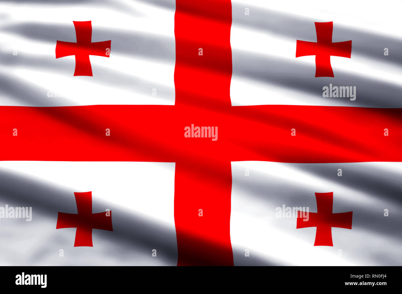 Georgia stylish waving and closeup flag illustration. Perfect for ...