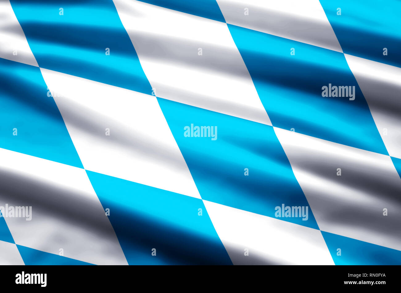 Bavaria stylish waving and closeup flag illustration. Perfect for ...