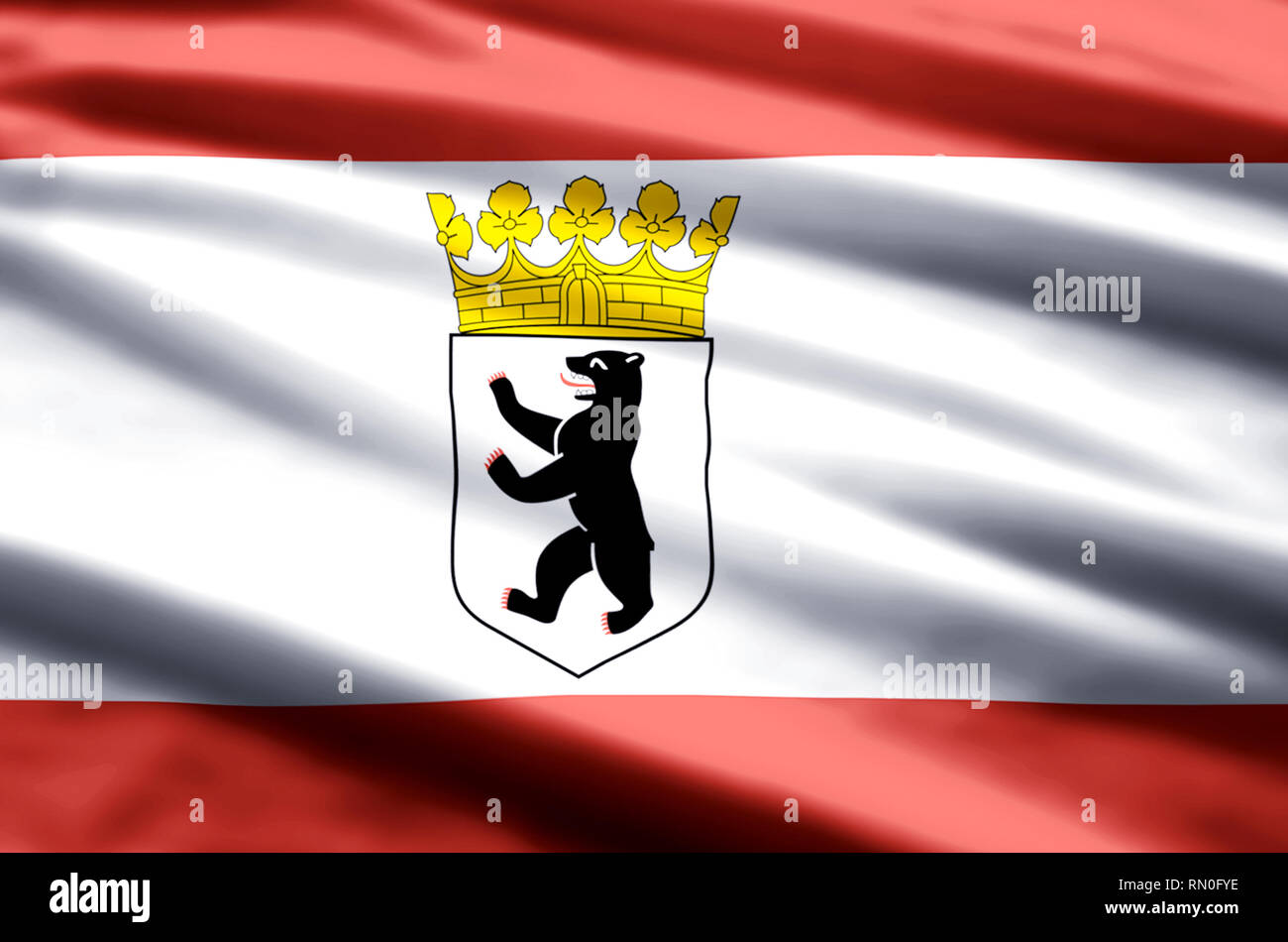 Berlin stylish waving and closeup flag illustration. Perfect for ...