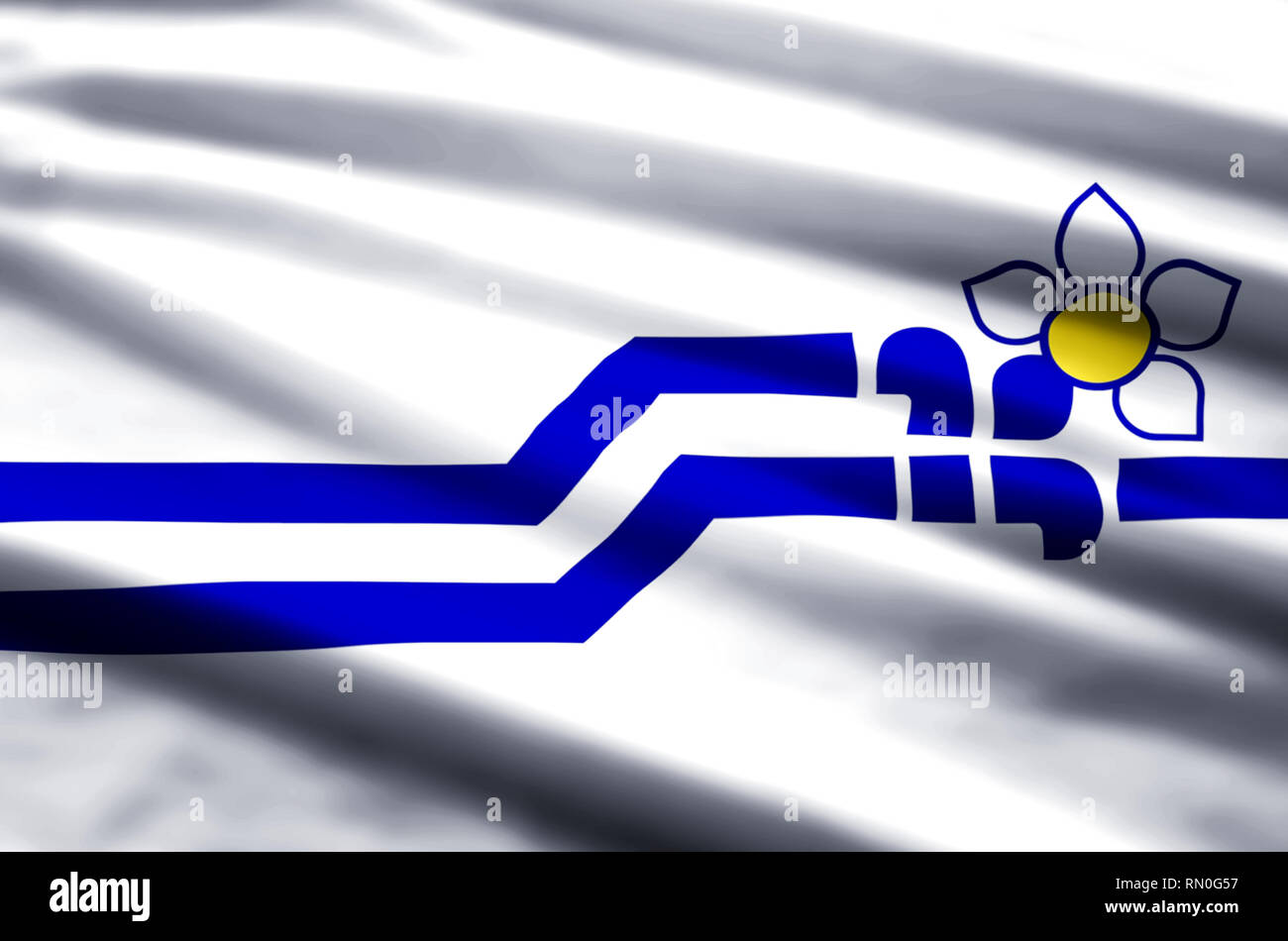 Franco-Colombiens stylish waving and closeup flag illustration. Perfect ...