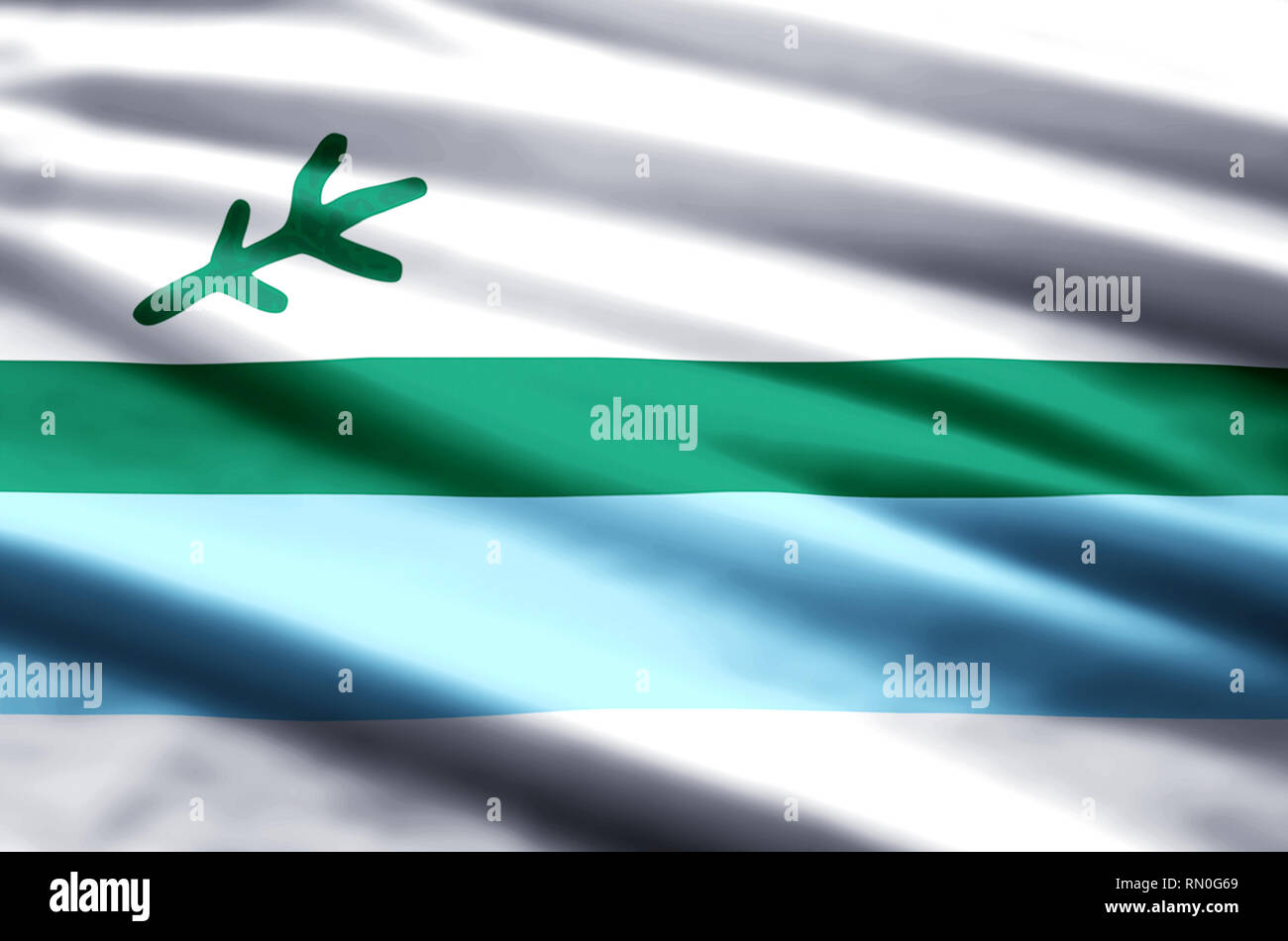 Labrador stylish waving and closeup flag illustration. Perfect for ...